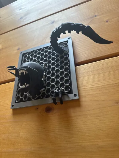 Alien Xenomorph Air Vent Wall Decoration - Free 3D Print Model - MakerWorld