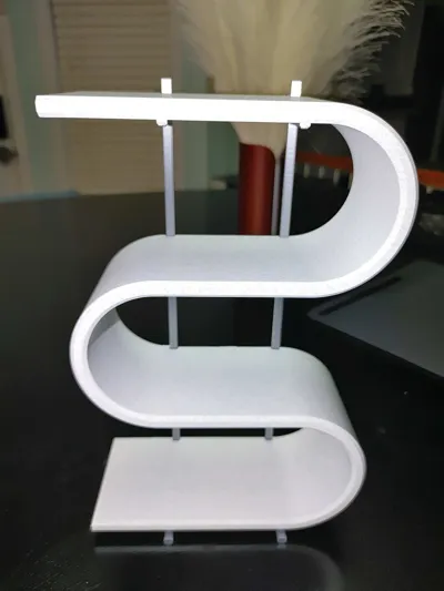 Mid-Century Desktop Shelf - Free 3D Print Model - MakerWorld