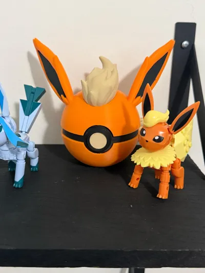 Flareon Ball - Pokemon - Pokeball Functional by Torikami MakerWorld ...