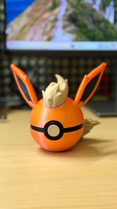 Flareon Ball - Pokemon - Pokeball Functional by Torikami MakerWorld ...