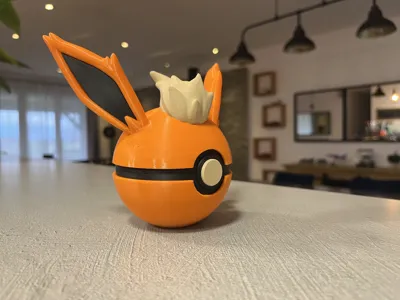 Flareon Ball - Pokemon - Pokeball Functional by Torikami MakerWorld ...