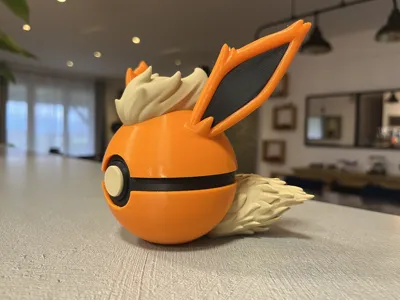 Flareon Ball - Pokemon - Pokeball Functional by Torikami MakerWorld ...
