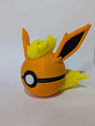 Flareon Ball - Pokemon - Pokeball Functional by Torikami MakerWorld ...
