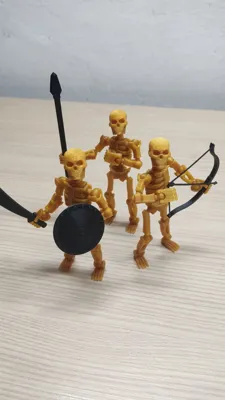 posable skeleton 13 on a kit card Remixed by Neptune MakerWorld ...