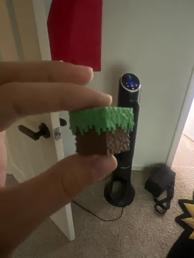 Minecraft grass block clicky fidget keychain by legofoodjoker ...