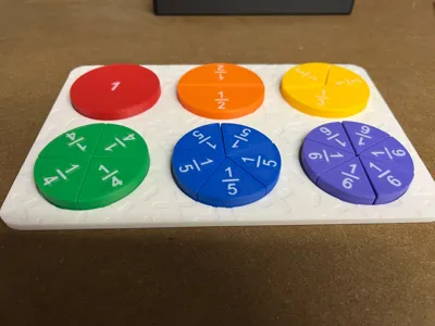 Fraction Learning Puzzle - Free 3D Print Model - MakerWorld