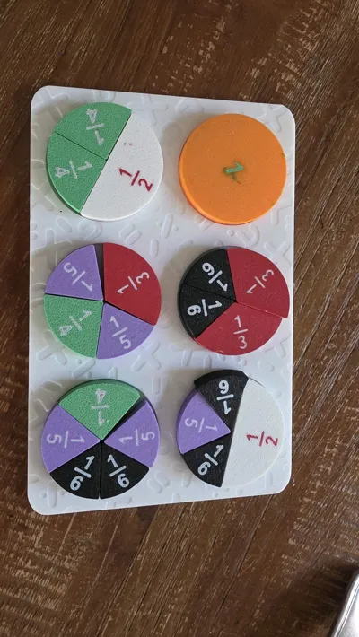 Fraction Learning Puzzle - Free 3D Print Model - MakerWorld
