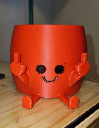 Middle Finger Happy Pot by dasbush121 - MakerWorld