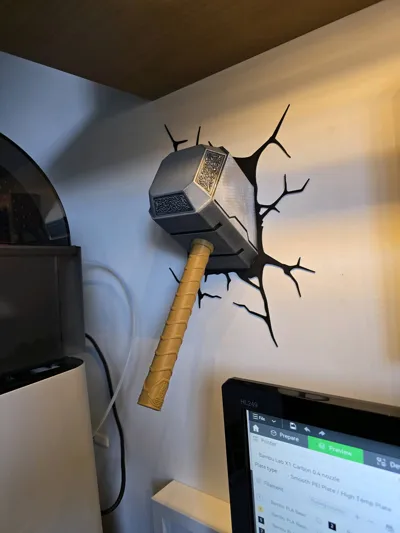 Thors Hammer - Wall Mount by Stag 3D - MakerWorld