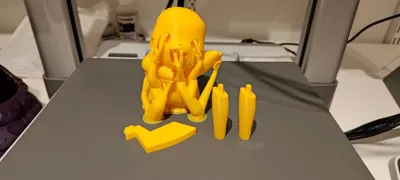Modelo Pokémon Pikachu; No se necesita AMS - Impresión dividida por ABC3D Models MakerWorld ...