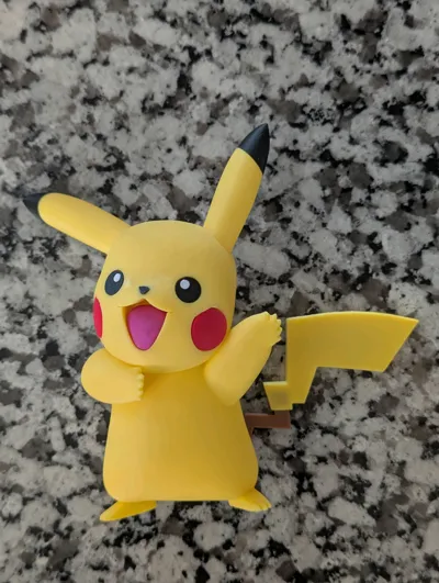 Pikachu Pokemon Model; No AMS Needed - Split Print by ABC3D Models ...