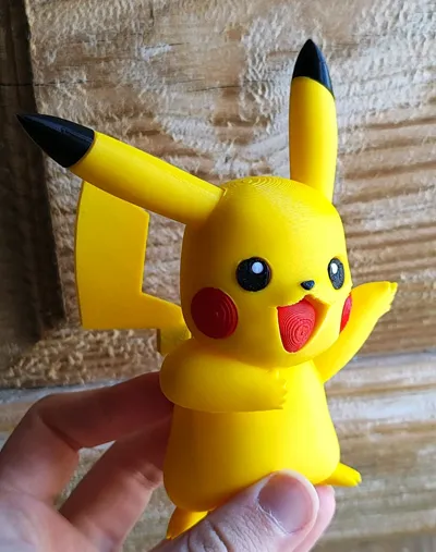 Pikachu Pokemon Model; No AMS Needed - Split Print by Nostalgic 3D ...