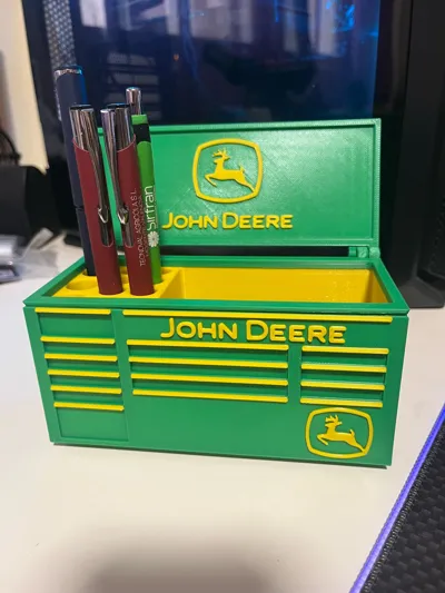 John Deere Inspired fanart Tractor Desk Toolbox by Mrtk1970 MakerWorld ...