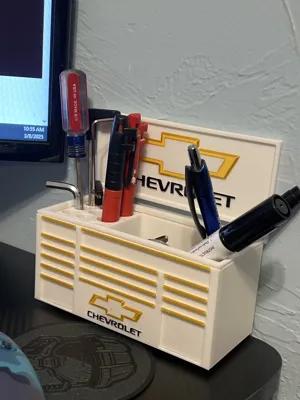 Chevrolet Chevy inspired Desk Toolbox Pen Holder by Mrtk1970 MakerWorld ...