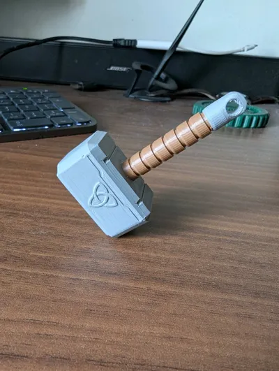 Mjolnir – Thor's Hammer – Mini Keychain - Free 3D Print Model - MakerWorld