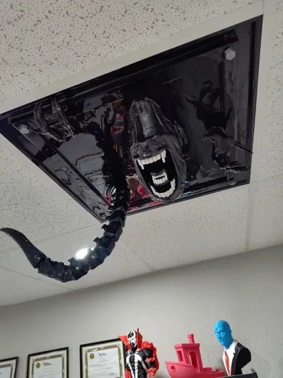 Ceiling Xenomorph altered for Bambu Remixed by Angry Mammoth MakerWorld ...