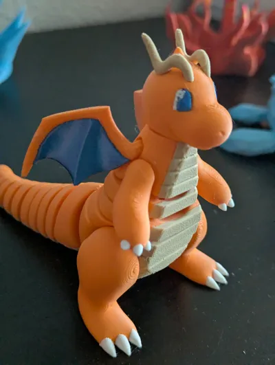 Dragonite - Pokémon Articulado Flexible por IXPatch MakerWorld: Descarga Modelos 3D Gratuitos