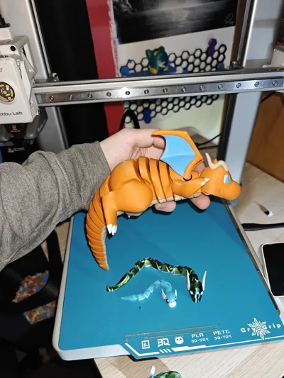 Dragonite - Flexi Articulated Pokémon by IXPatch - MakerWorld