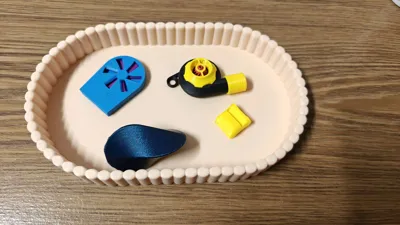 Turbine Keychain v3 - fully 3d printable no glue by StatusSymbol ...