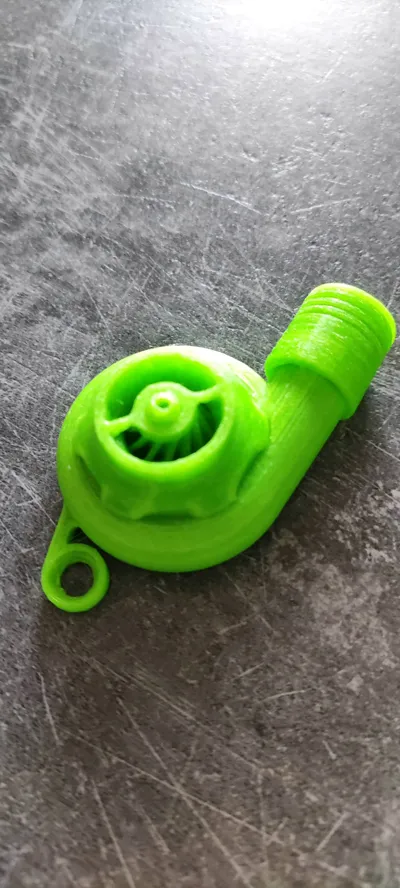 Turbine Keychain v3 - fully 3d printable no glue by StatusSymbol ...