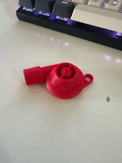 Turbine Keychain v3 - fully 3d printable no glue by StatusSymbol ...