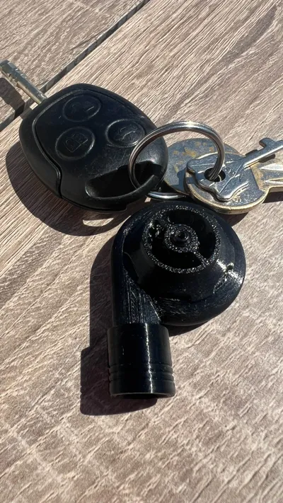 Turbine Keychain v3 - fully 3d printable no glue by StatusSymbol ...