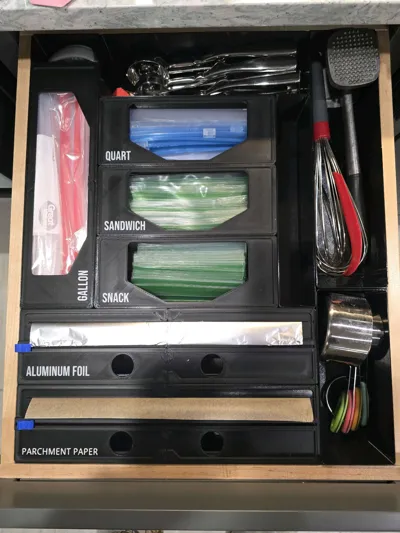 Gridfinity Ziploc Bag Holder & Organizer w/ Labels - Free 3D Print ...