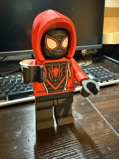 Miles Morales 500% Scale Minifigure by btoersbijns MakerWorld: Download ...