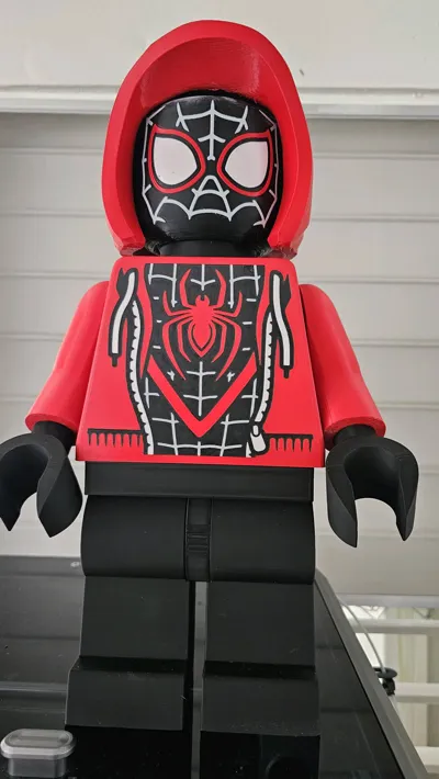 Miles Morales 500% Scale Minifigure by btoersbijns MakerWorld: Download ...