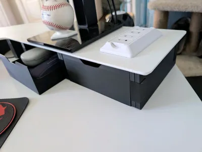 Modular Desk Shelf Fully Printed • Screwable Addon - Free 3D Print ...