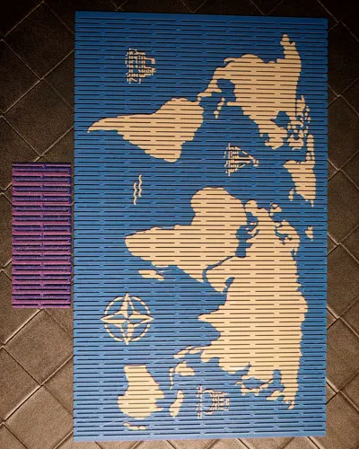Flexi World Map (flexible world map) - Free 3D Print Model - MakerWorld