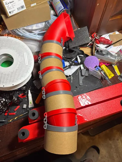 Poop Chute with Bambu Cardboard Spools P1S / X1C by Valeria Momo ...