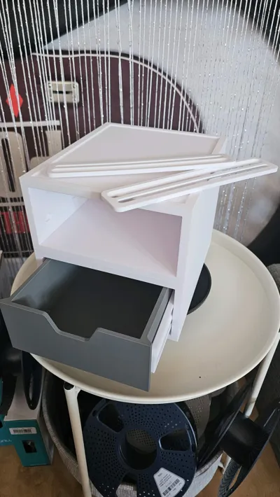 Full Extension Stackable Drawer / Monitor Riser - Free 3D Print Model ...
