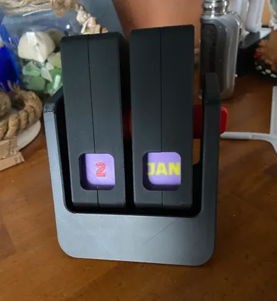 "Date Keeper" Perpetual Flip Calendar - Free 3D Print Model - MakerWorld