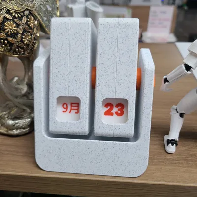 "Date Keeper" Perpetual Flip Calendar - Free 3D Print Model - MakerWorld