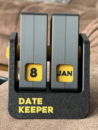 "Date Keeper" Perpetual Flip Calendar by make 3D MakerWorld: Download ...