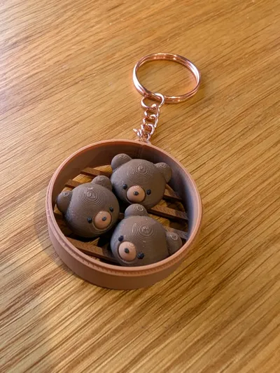 Teddy Bear Bun Fidget Keychain (Dim Sum) by Jefflynn MakerWorld ...