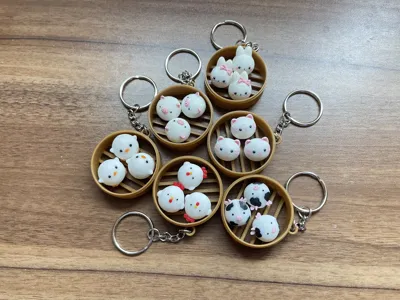 Teddy Bear Bun Fidget Keychain (Dim Sum) by Jefflynn MakerWorld ...