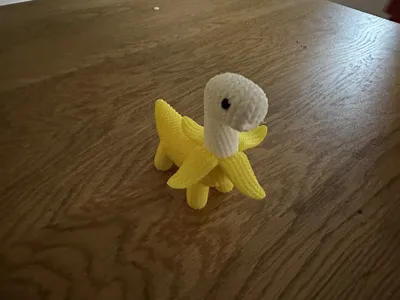 Cute Knitted Banana-Saurus by Zavrell MakerWorld: Download Free 3D Models