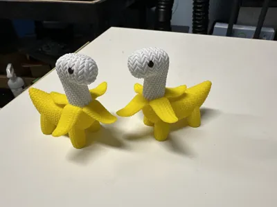 Cute Knitted Banana-Saurus by Zavrell MakerWorld: Download Free 3D Models