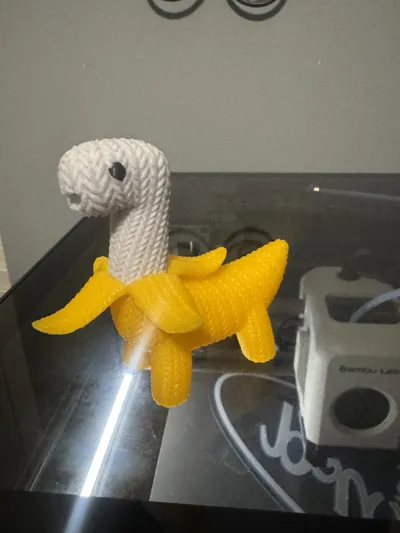 Cute Knitted Banana-Saurus by Zavrell MakerWorld: Download Free 3D Models