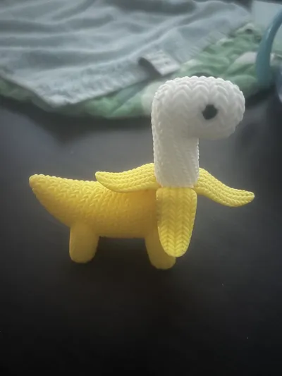Cute Knitted Banana-Saurus by Zavrell MakerWorld: Download Free 3D Models