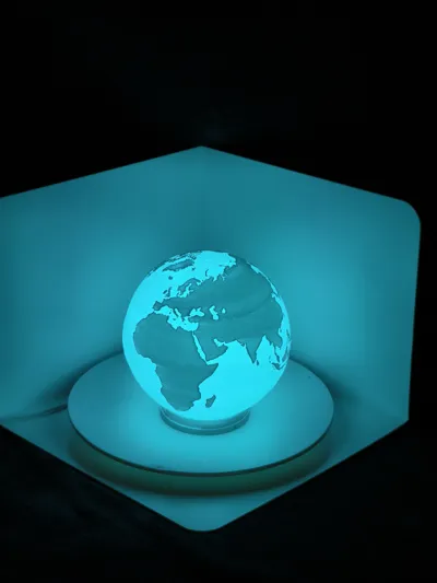 Earth Globe LED Lamp Kit 001 by Franken 3D MakerWorld: Download Free 3D ...