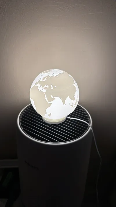Earth Globe LED Lamp Kit 001 by Franken 3D MakerWorld: Download Free 3D ...