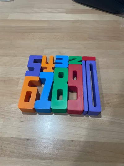 Stacking Number Blocks - Montessori Math Toy by Lilac Rage MakerWorld ...