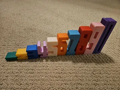 Stacking Number Blocks - Montessori Math Toy by Lilac Rage MakerWorld ...