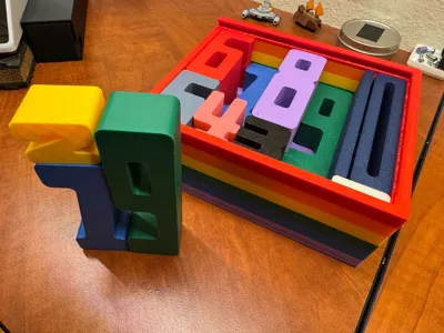 Stacking Number Blocks - Montessori Math Toy by Lilac Rage MakerWorld ...
