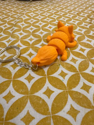 Cute Flexi Fox Keychain (Articulated) - Free 3D Print Model - MakerWorld