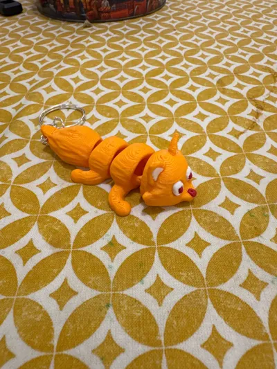 Cute Flexi Fox Keychain (Articulated) - Free 3D Print Model - MakerWorld