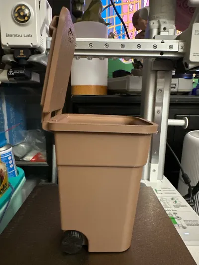 Mini Rolling Garbage Bin Print in Place by 3dmieks MakerWorld: Download ...